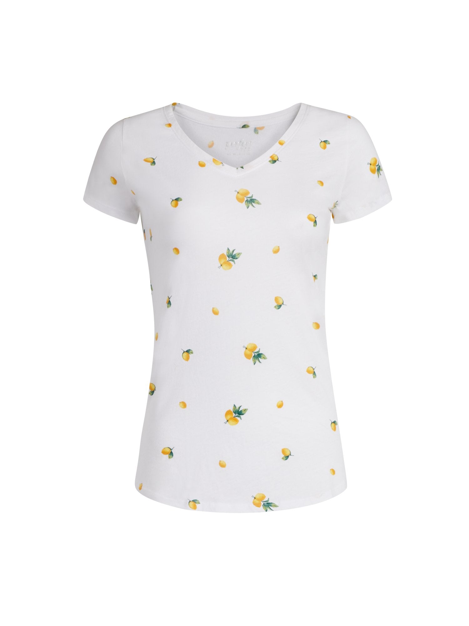 Lemon-Print V-Neck Perfect Tee – New York & Company