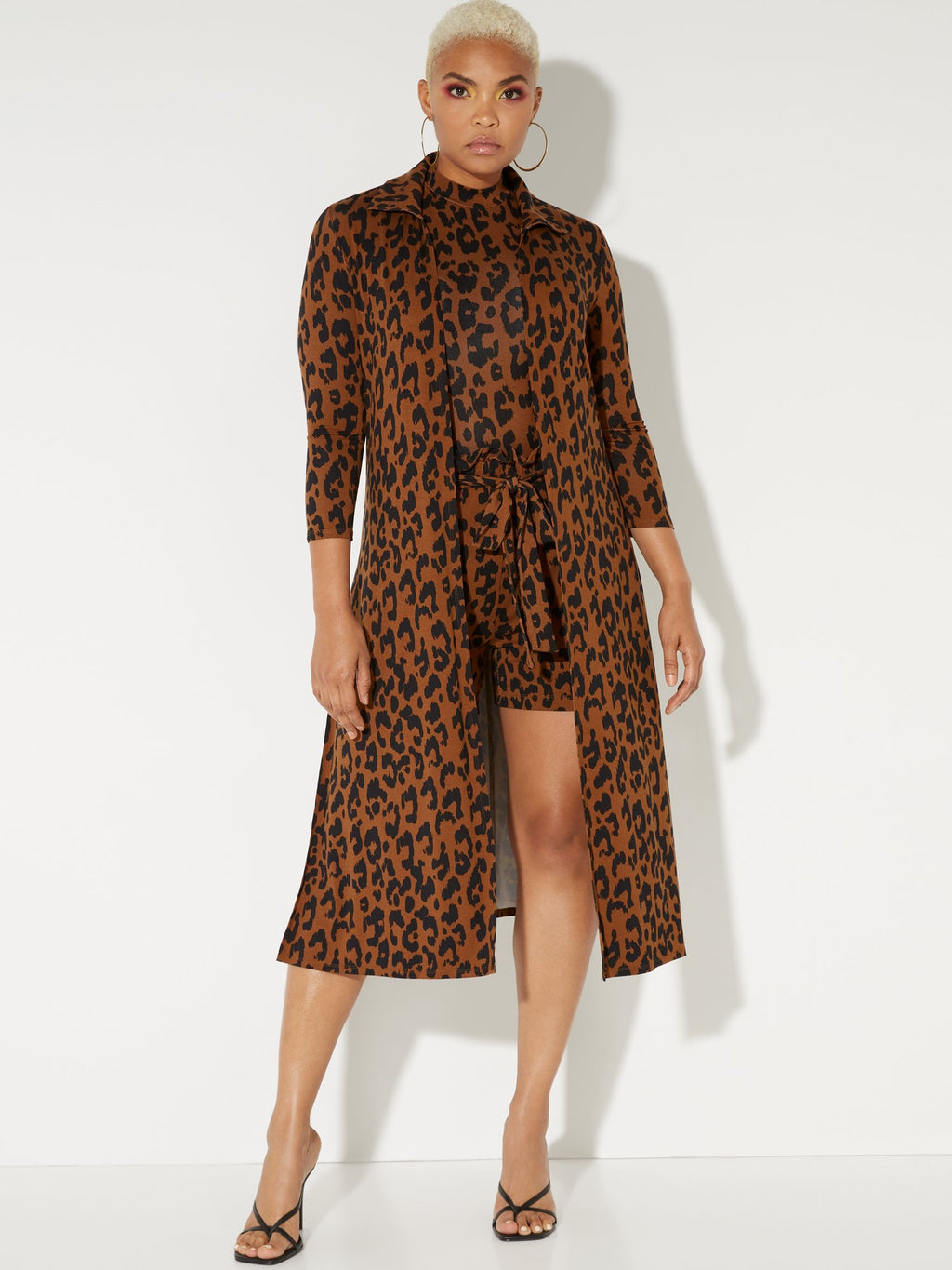 Leopard-Print 3/4-Sleeve Duster - NY&C Style System – New York & Company