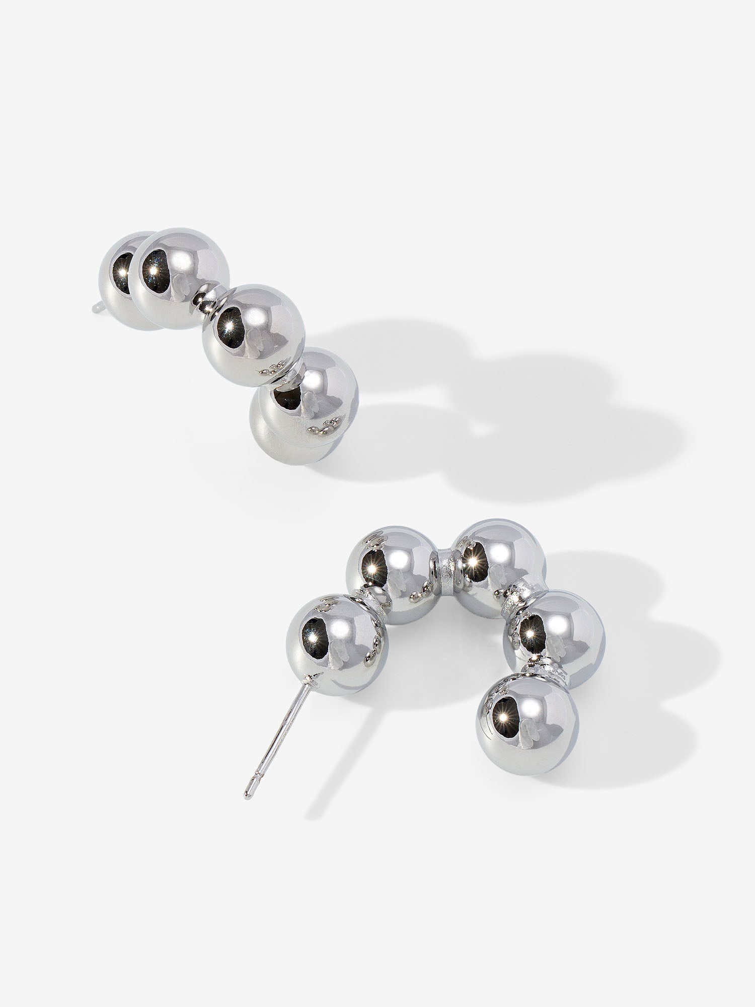 14K White Gold Ball Hoop Earring – New York & Company