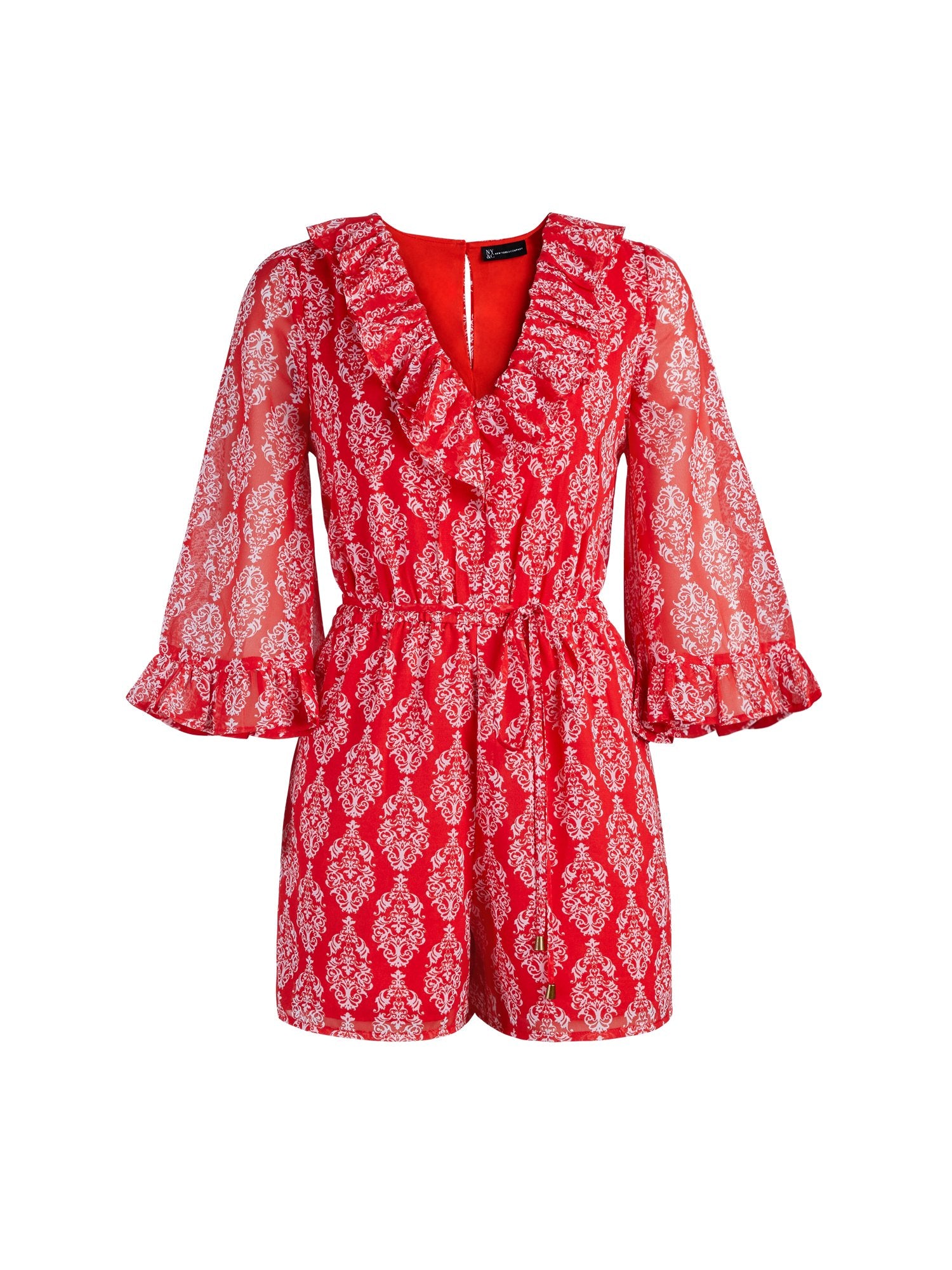 Red Ruffled Romper – New York & Company