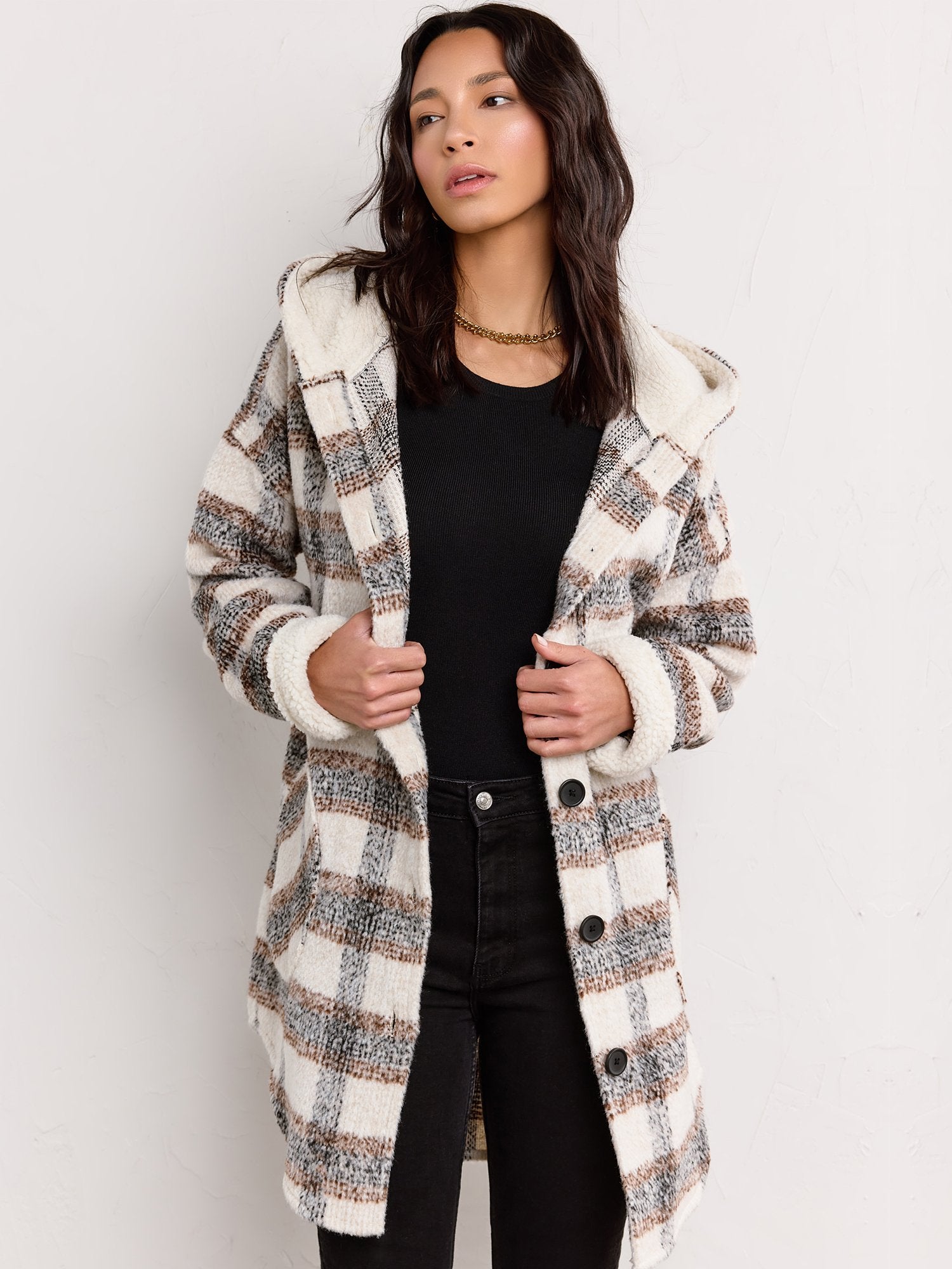 RD Style Long-Sleeve Sherpa Hood Shacket - Brands We Love – New York ...
