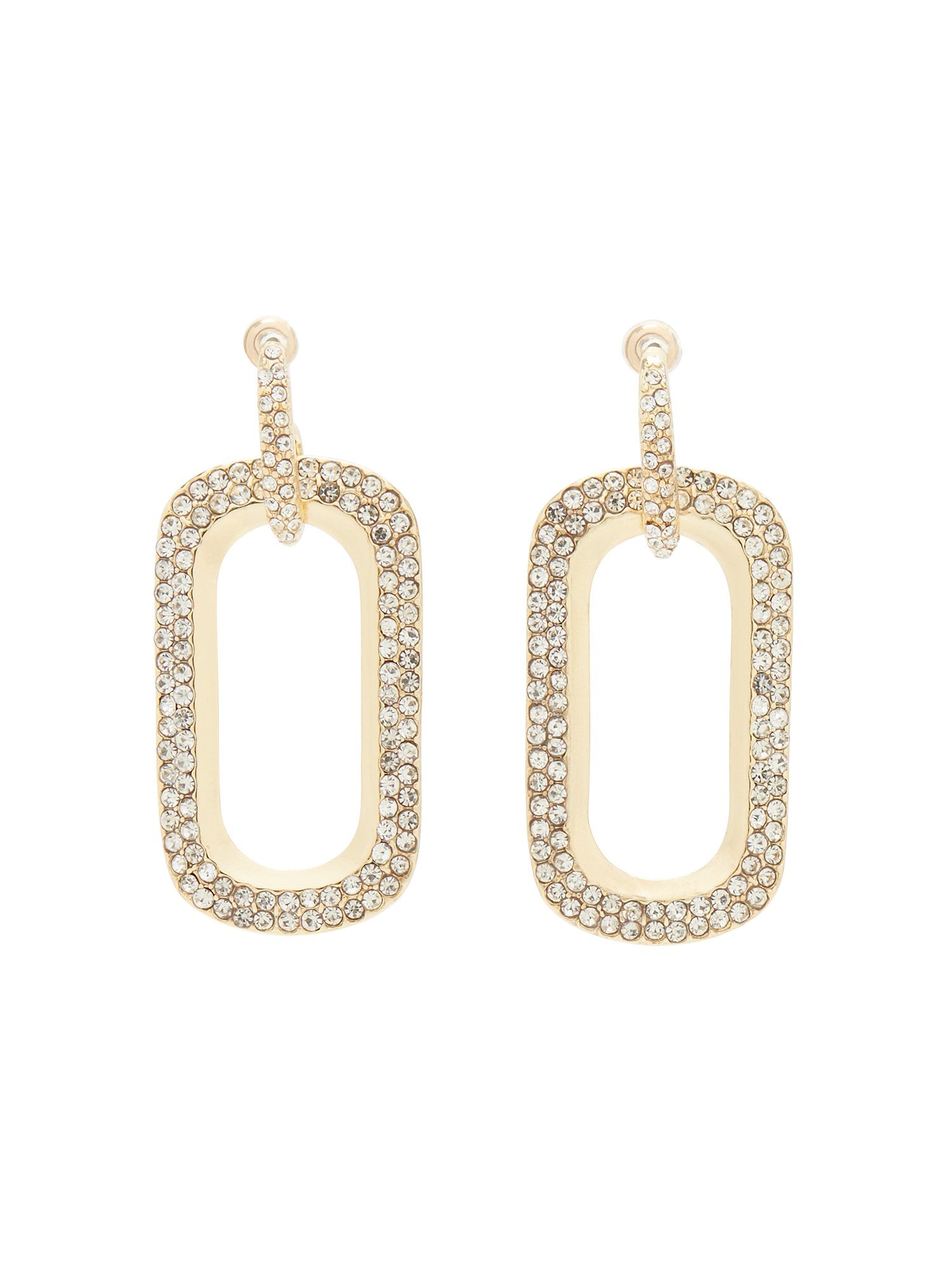 Pave Rectangle Drop Earrings – New York & Company