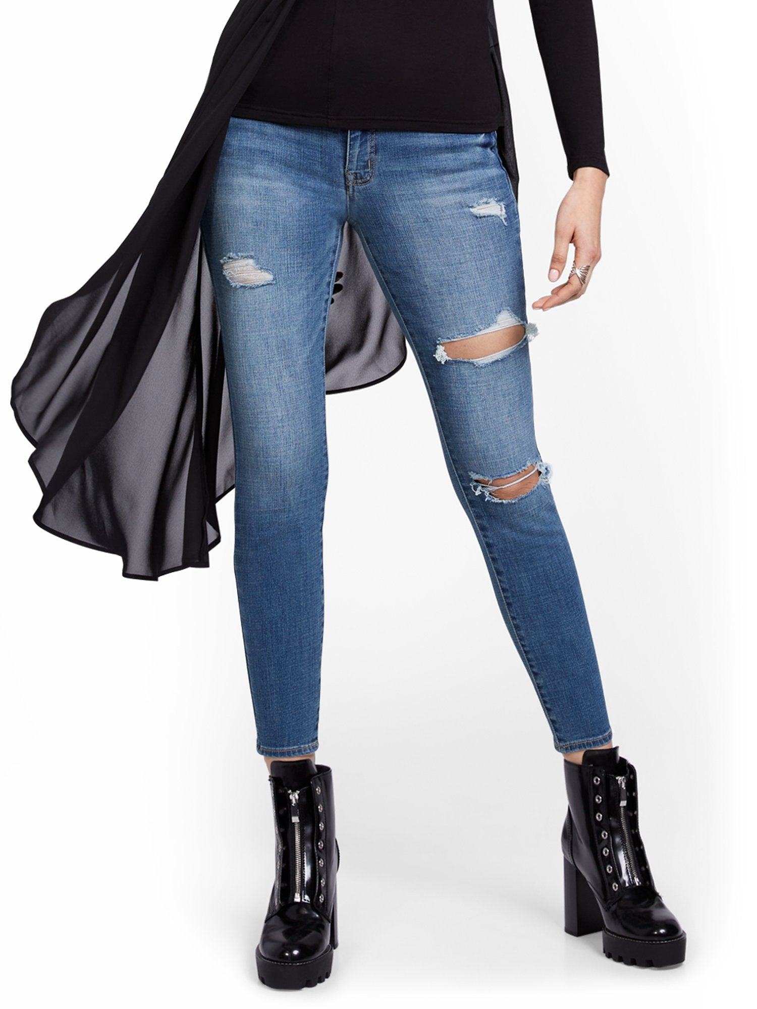 Mya Curvy High-Waisted Sculpting No Gap Super-Skinny Ankle Jeans – New ...