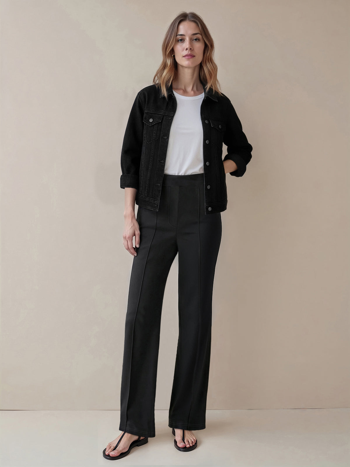 Petite Ponte Bootcut High Rise Pant – New York & Company
