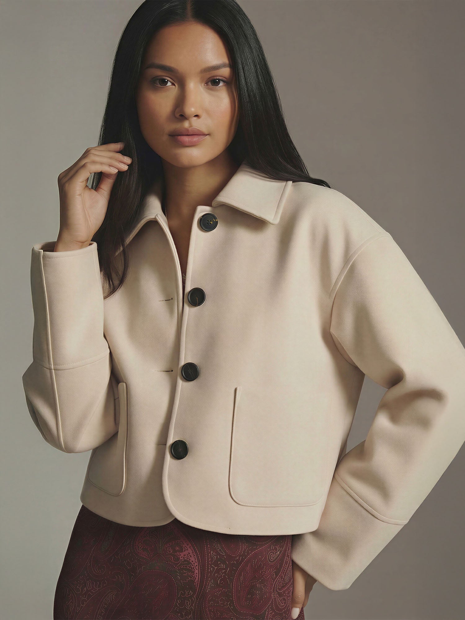 Suede Button Up Jacket – New York & Company
