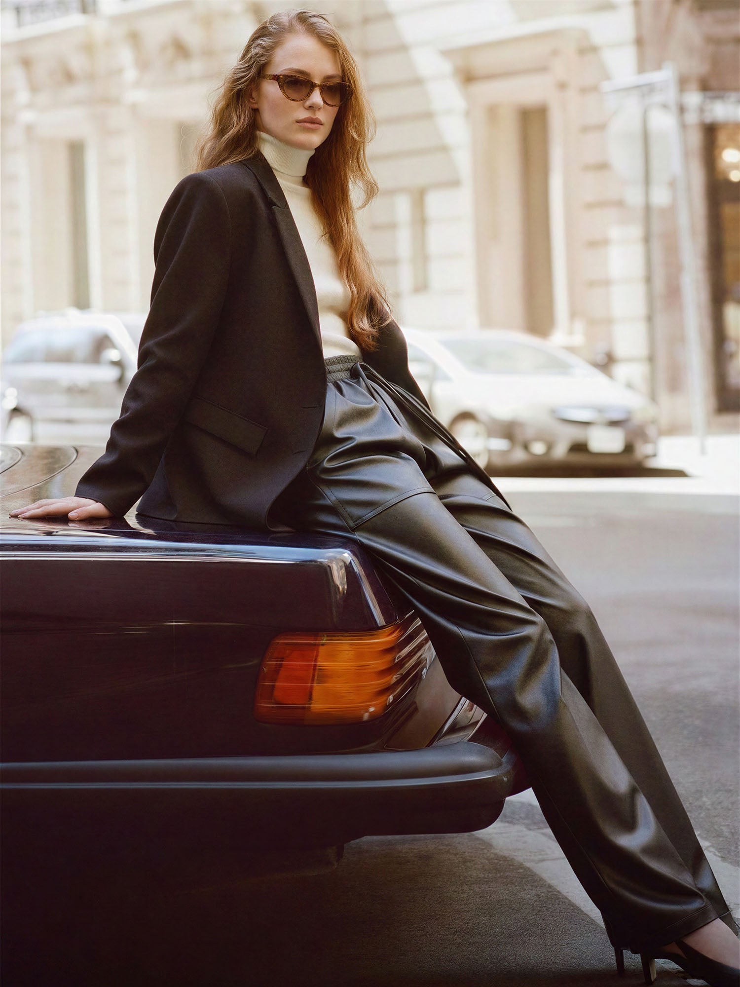Faux Leather Tie Straight Leg Pants – New York & Company